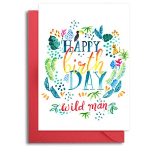 Father's Day Card, Wild Man Father's Day Card, Father's Day From Wife ...