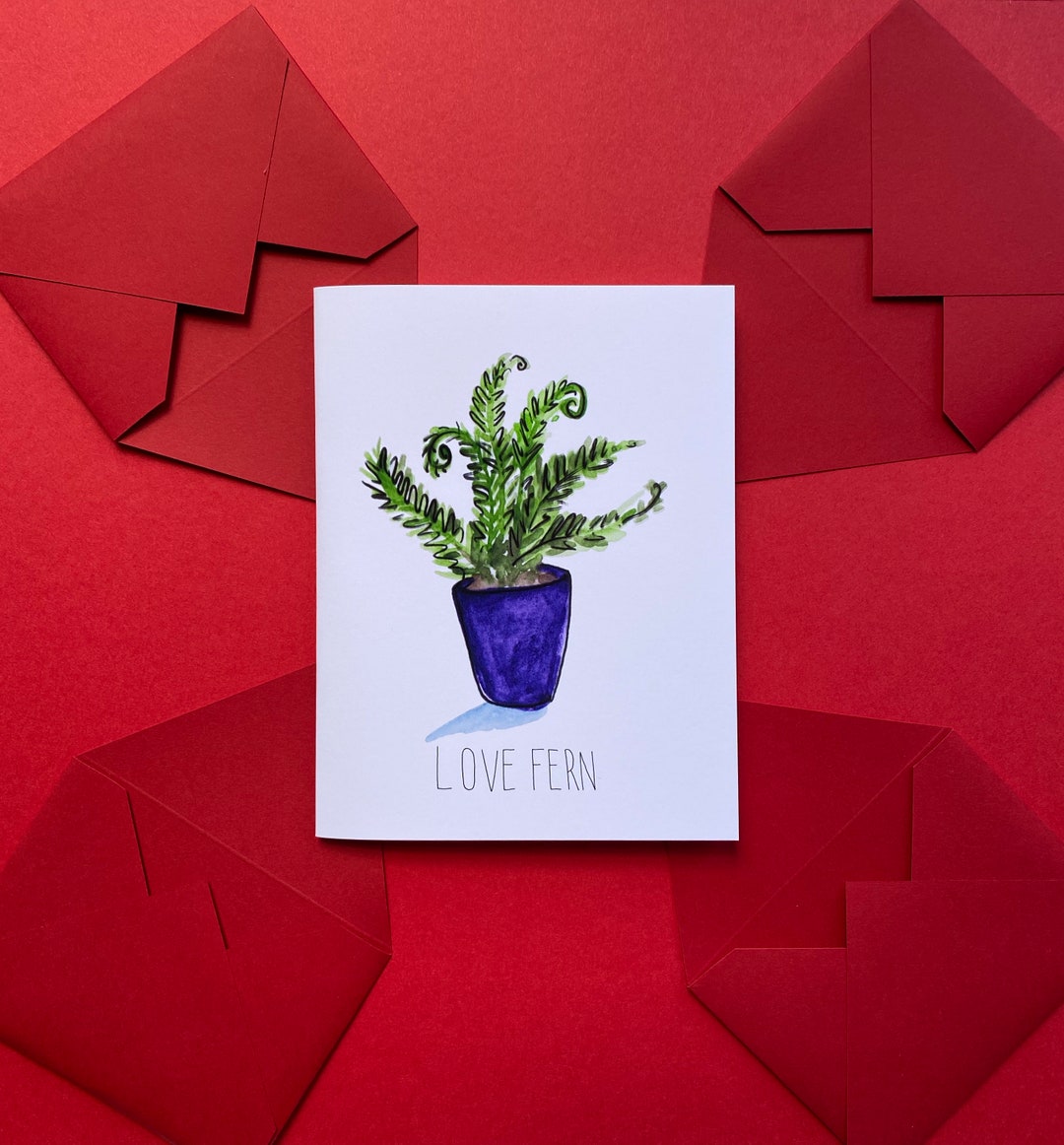 Love Fern Card, Funny Valentine's Day, Valentine Card, How to Lose a ...