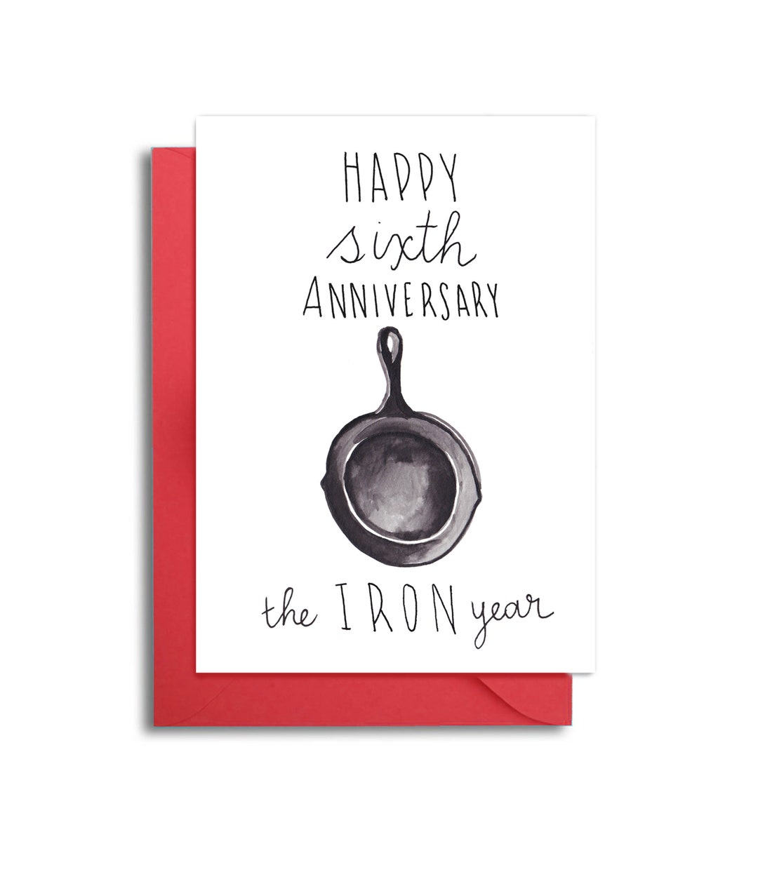 6th Wedding Anniversary Card Iron Theme Anniversary 6th Year ...