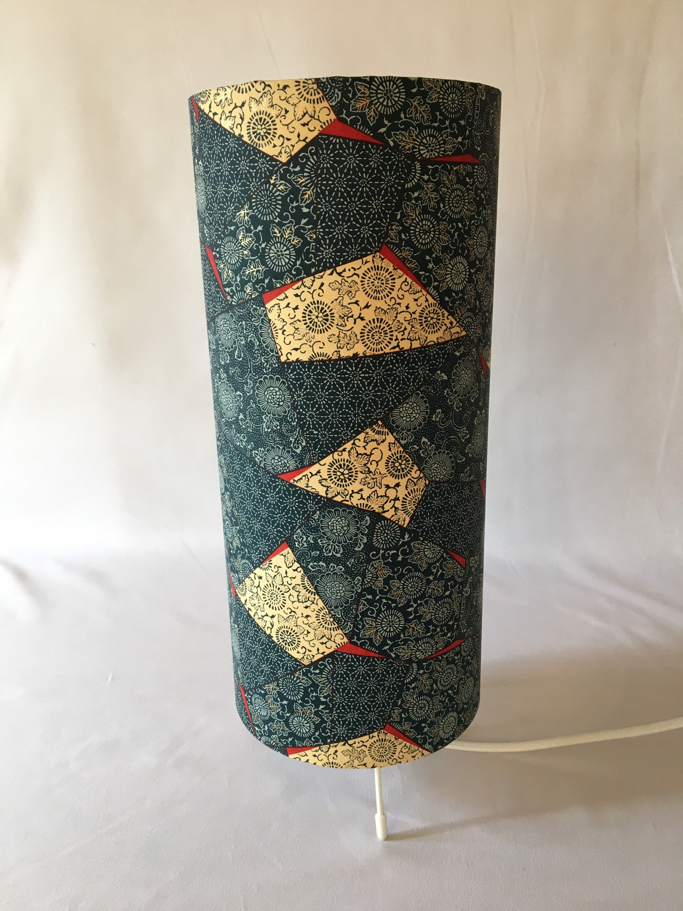 Table Lamp 34 Cm High 15 Cm Wide. Handmade With Hand Silk - Etsy UK