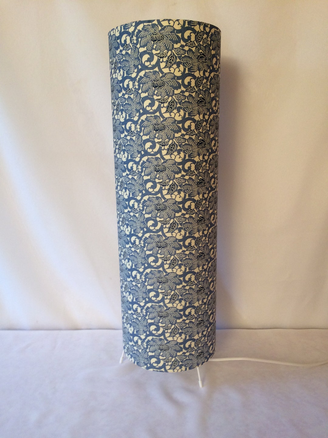Floor Lamp - 60 Cm High X 20 Cm Wide - Japanese Hand Printed Chiyogami ...