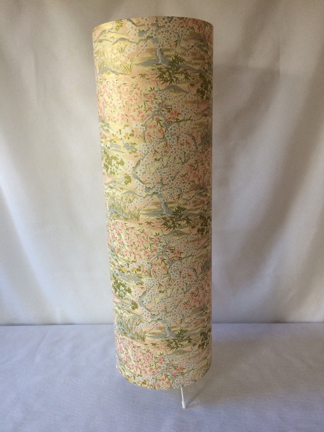 Floor Lamp 60 Cm High 20 Cm Diameter - Hand Printed 'chiyogami ...