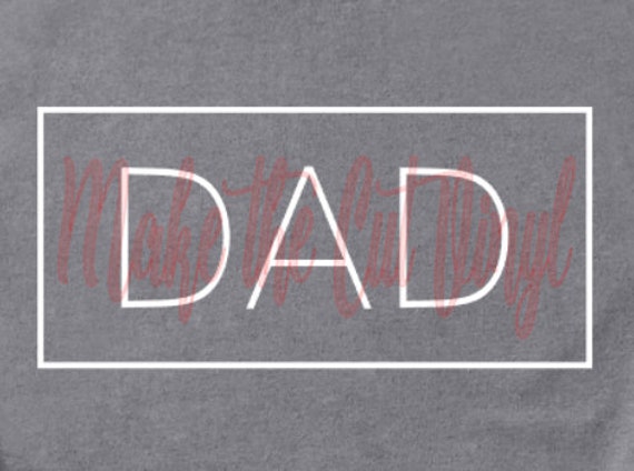 DAD Rectangle Father's Day SVG Design Digital File | Etsy