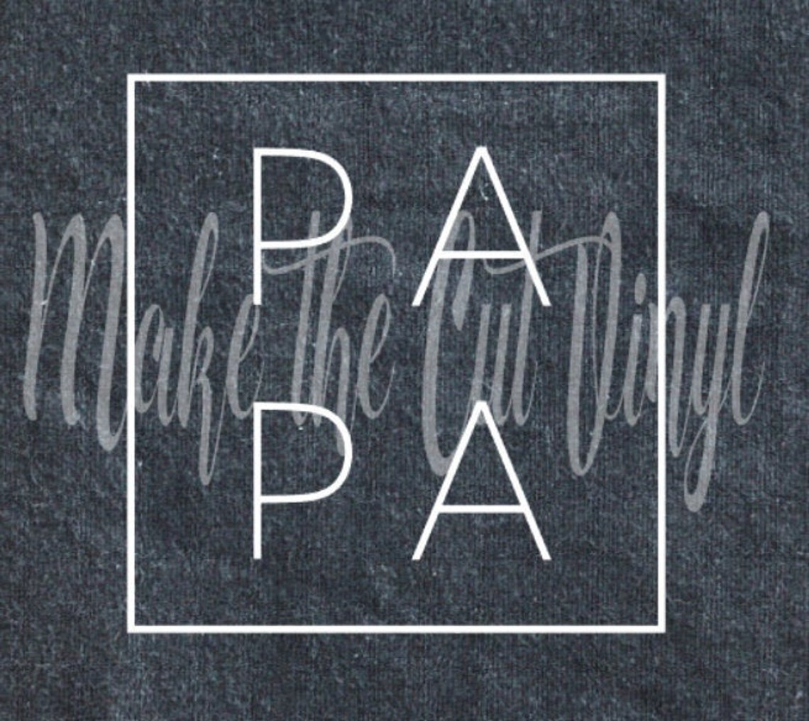 PAPA Square SVG Design Digital File ONLY Instant | Etsy
