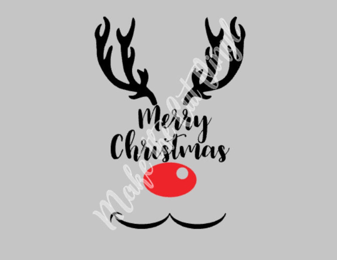 Merry Christmas Reindeer .SVG, .png, .pdf, .jpg, and .gsp Digital Files ...