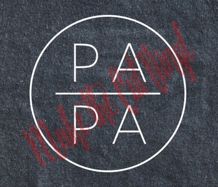 PAPA Circle Simple Minimalist SVG Design Digital File - Etsy