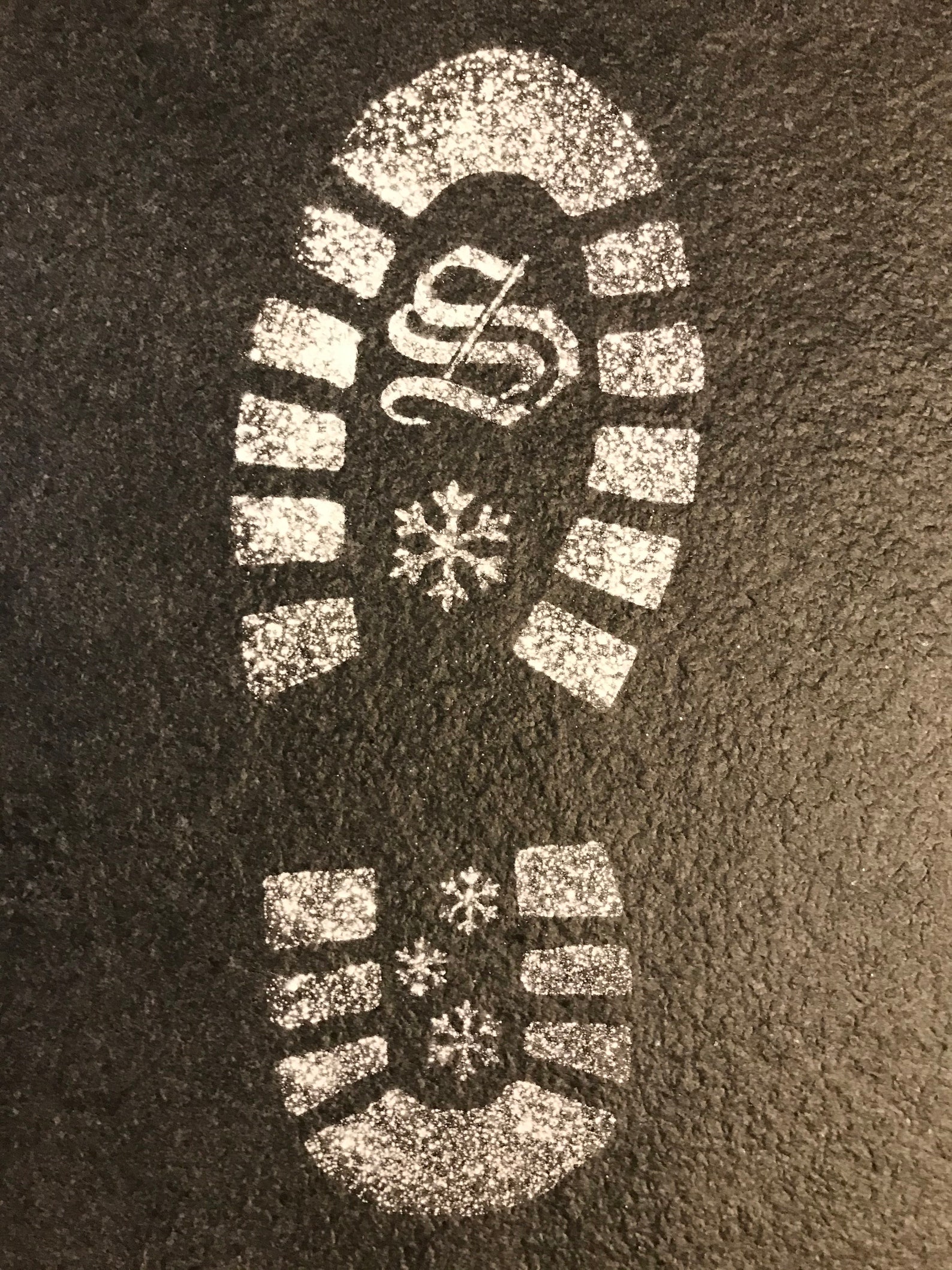 Santa Claus Boot Print SVG Design for Cutting Stencils - Etsy