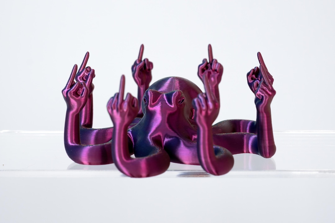 Middle Finger Octopus Figurine (aka “fktopus”) – Rude Squid Statue ...