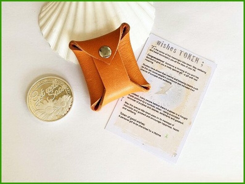 Wellbeing Token Get Well Soon and Mental Health Coin, With Leather ...