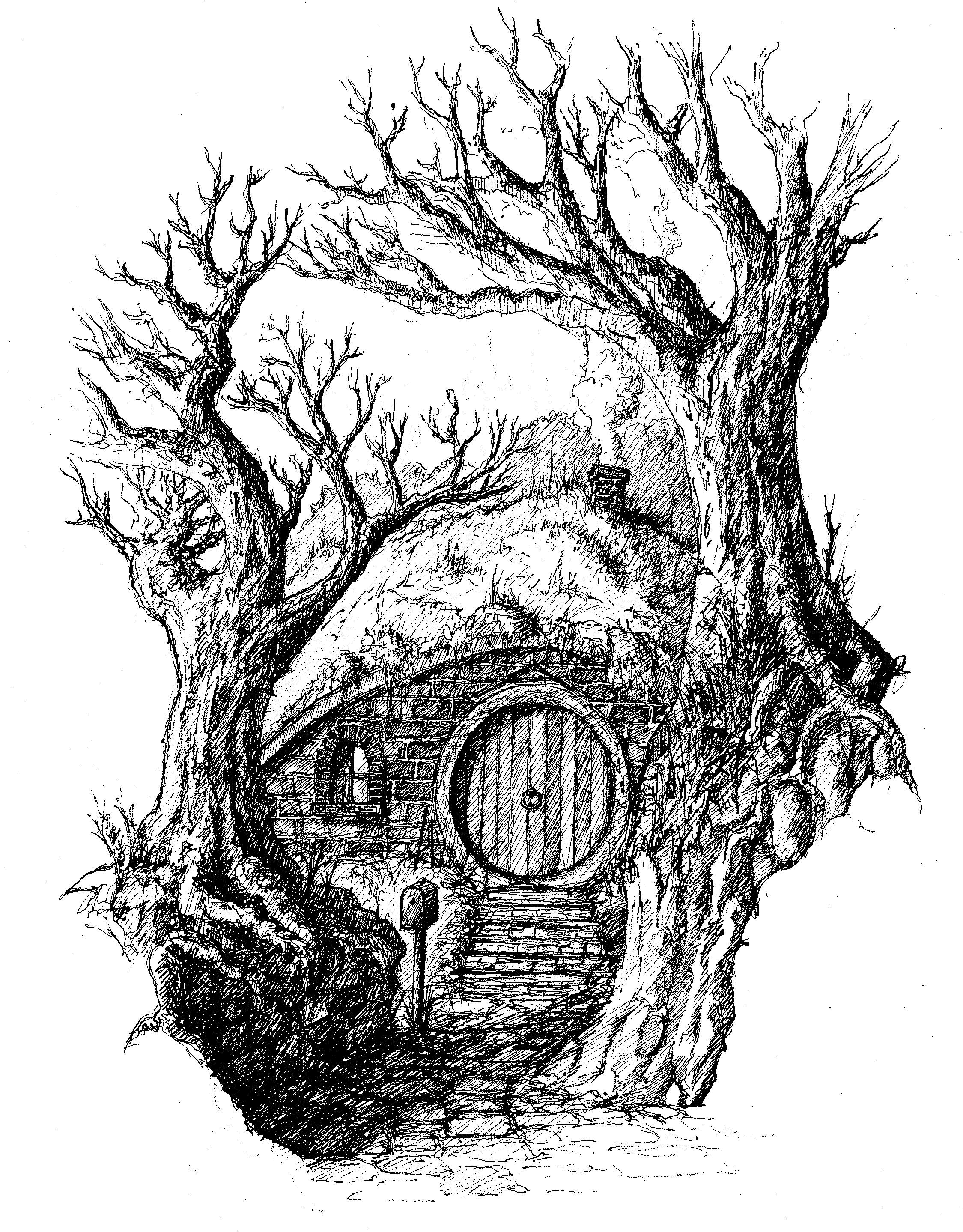 Hobbit Hole Print Lord of the Rings Middle Earth Inspired - Etsy