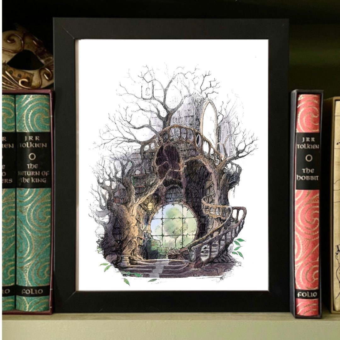 Fantasy Library Print: Magical Art for Booklovers and Readers - Etsy