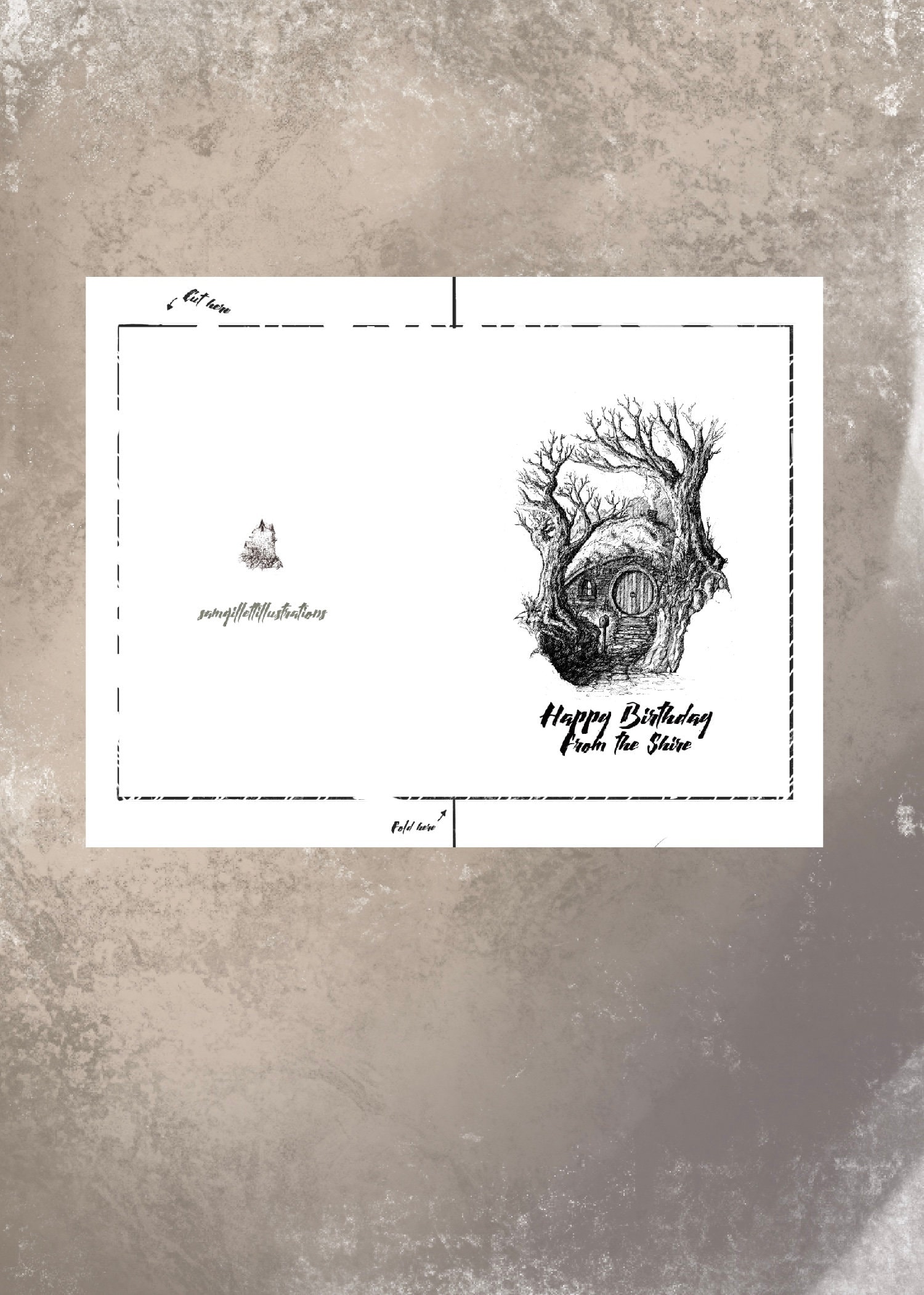 Print Your Own Card: Lord of the Rings Birthday Card Hobbit Inspired ...