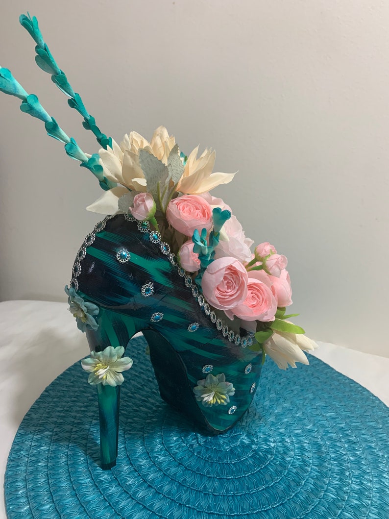 Silk Floral Arrangement in Shoe With Roses - Etsy