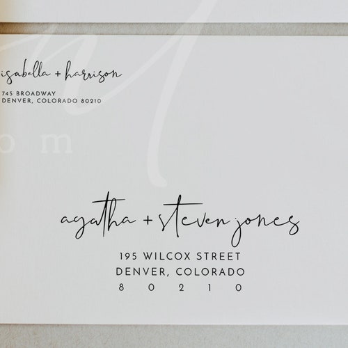 Minimalist Address Template Wedding Envelope Printable - Etsy