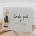 Champagne Thank You Card Template, Bridal Shower Thank You Card, Brunch ...