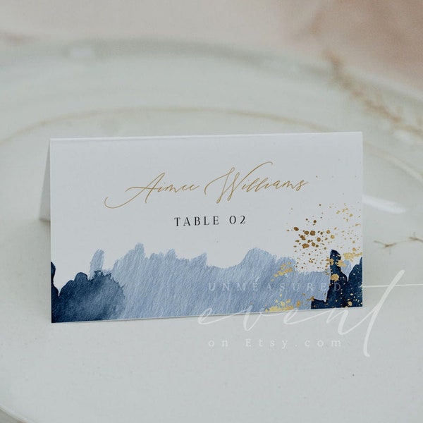 Blue Place Cards - Etsy