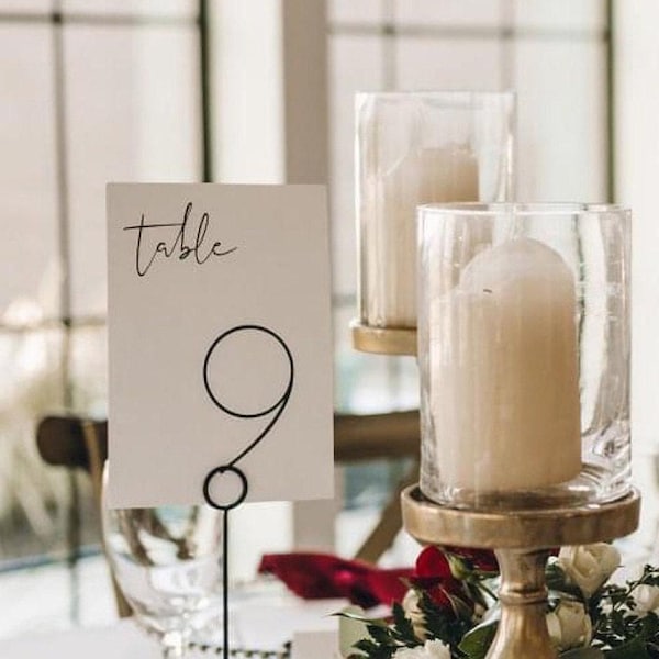 Modern Table Numbers - Etsy