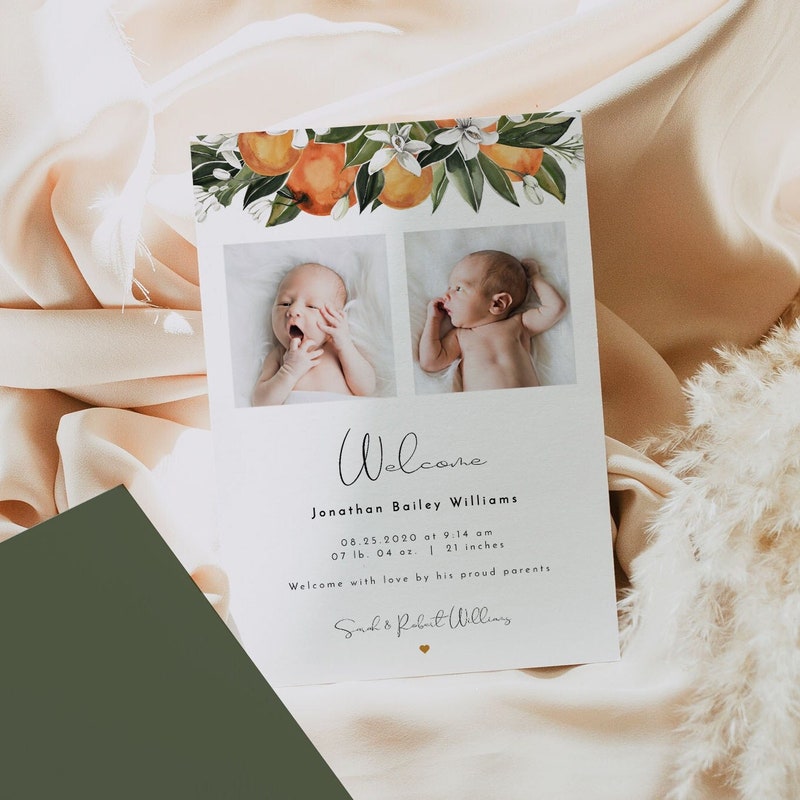 Postcard Baby Announcement - Etsy