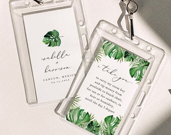 Wedding Room Key Card Template - Etsy