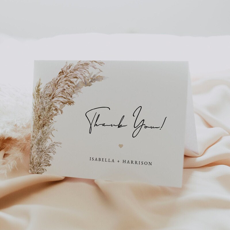 Boho Thank You Cards - Etsy