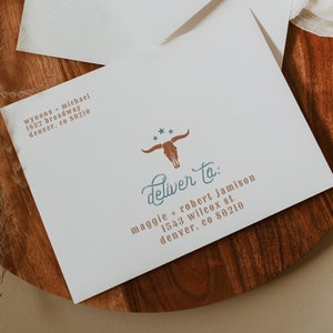 Envelope Addressing Template, Cowboy Envelopes Printable, Guest ...