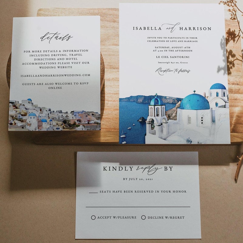 Greek Wedding Invitation - Etsy