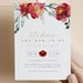 CHLOE | Red Floral Baby Shower Invitation Template, Burgundy Baby ...