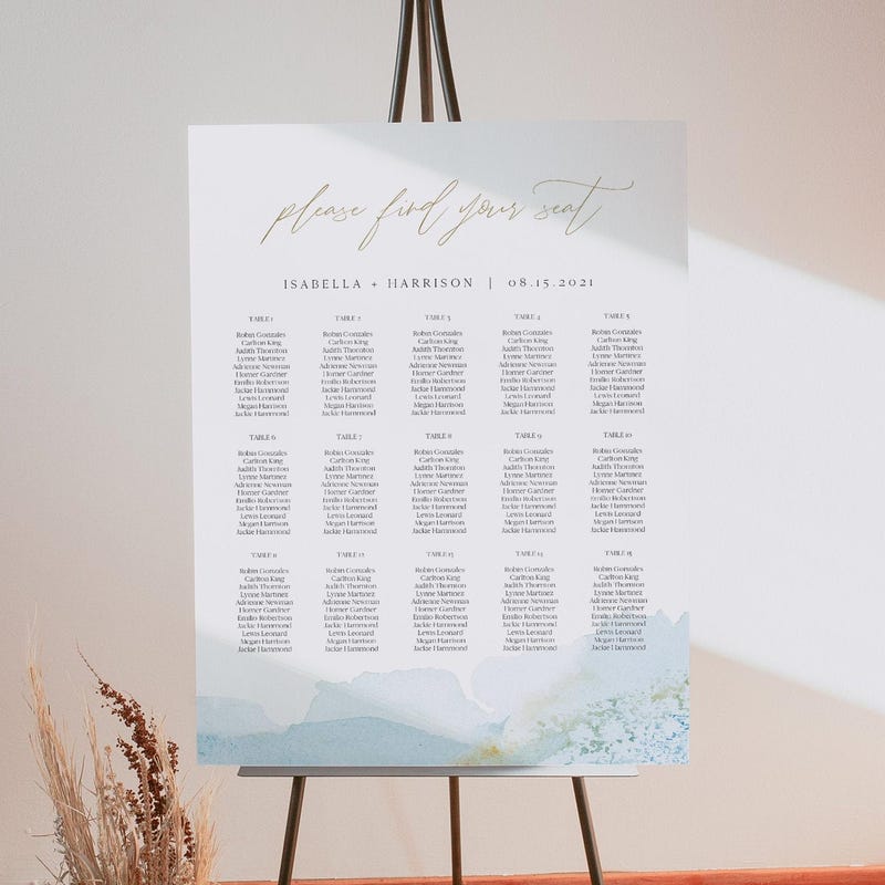 Seating Chart Booklet - Etsy