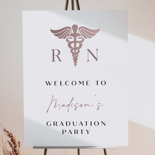 Nurse Graduation Party Decorations Graduation Welcome Sign - Etsy