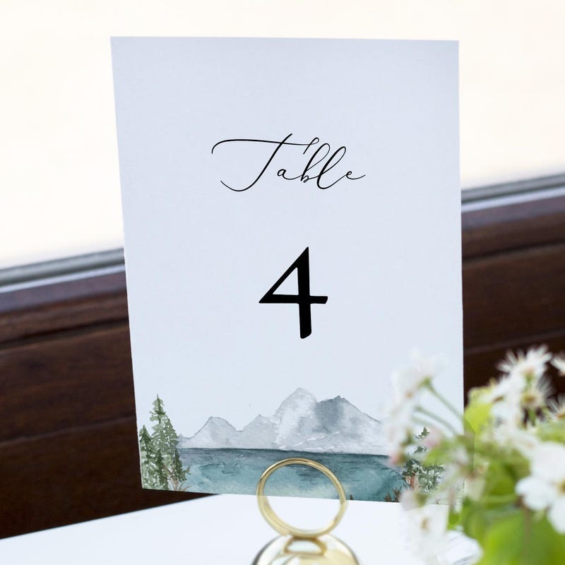 Mountain Table Numbers - Etsy