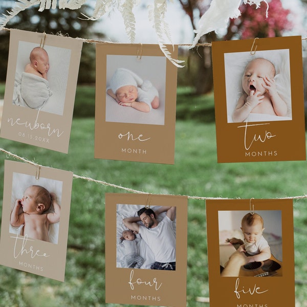 Boho Monthly Banner - Etsy