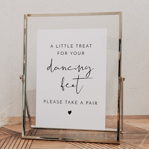 Dancing Feet Sign Template Wedding Flip Flops Sign Simple - Etsy