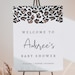 AUBREE Baby Shower Welcome Sign Template, Leopard Print Baby Shower ...
