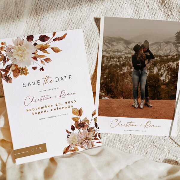 Autumn Save the Date - Etsy
