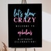 LOLA Glow Party Welcome Sign Template Let's Glow Crazy - Etsy