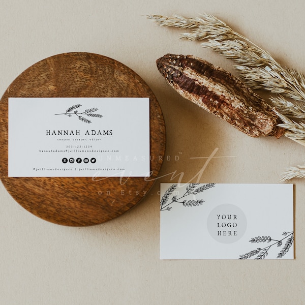 Rustic Business Card - Etsy