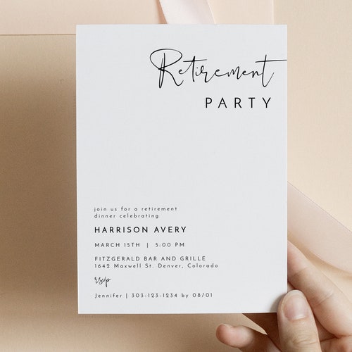 Retirement Invitation for Men Retirement Party Invitation | Etsy