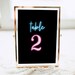 Neon Table Numbers Template, Glow Party Table Number Cards, Gaming ...