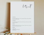 ADELLA Minimalist Menu Sign Template Modern Menu Poster Menu - Etsy