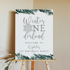 RORY Birthday Welcome Sign Printable, Birthday Welcome Template, Winter ...