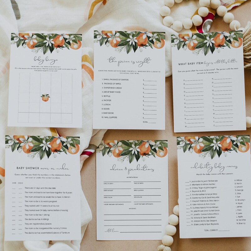 Orange Baby Shower - Etsy