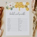 ROMY Word Scramble Bridal Shower Game Template, Bee Bridal Shower Word ...
