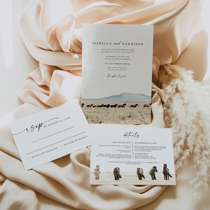 CHEYENNE Horse Wedding Invite, Ranch Wedding Invite, Horse Ranch ...