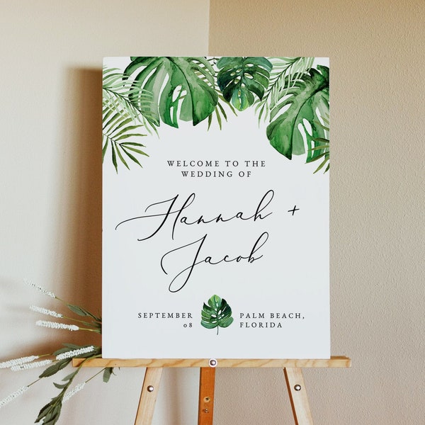 Tropical Wedding Sign - Etsy