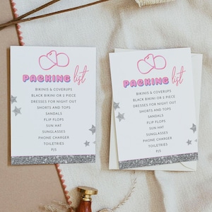 DINA Space Cowgirl Bachelorette Packing List Template, Hot Pink ...