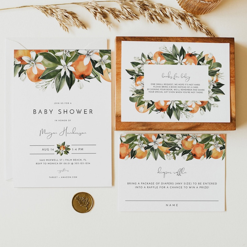 Orange Baby Shower - Etsy
