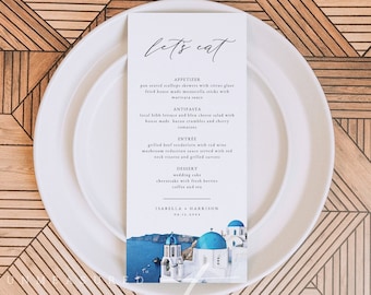 Greek Wedding Menu - Etsy