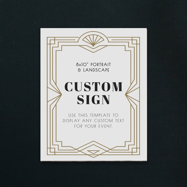 Custom Art Deco Signs - Etsy