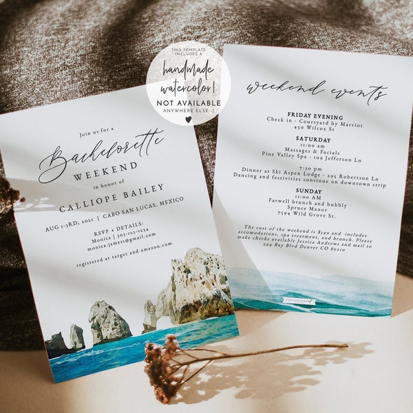 Cabo Bachelorette Invitation - Etsy