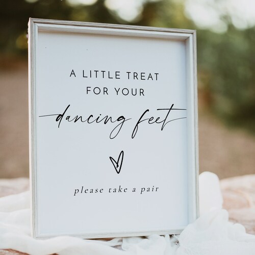 Flip Flop Sign Wedding Dancing Feet Sign Dance Floor Sign - Etsy